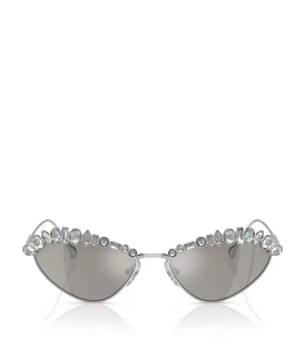 SWAROVSKI Cat Eye Sk7009 Sunglasses - Silver