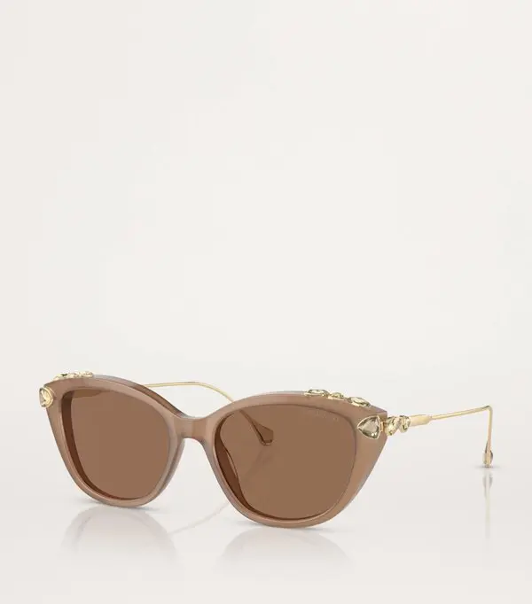SWAROVSKI Embellished Sk6010 Sunglasses - Brown