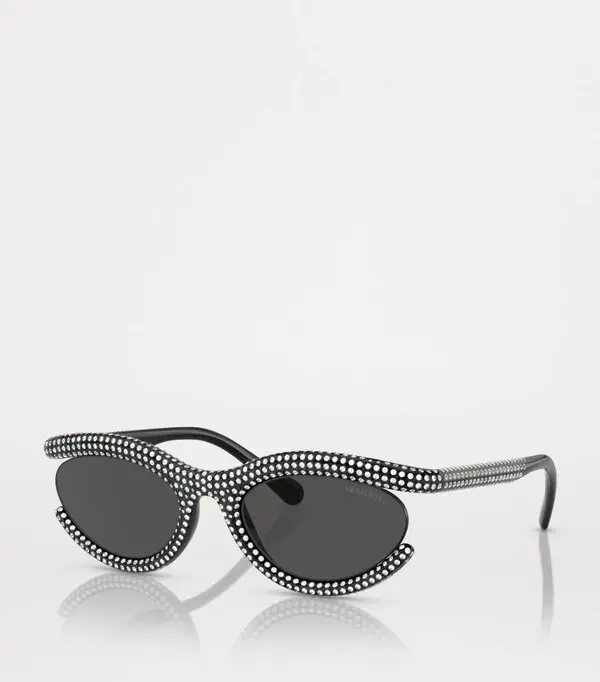 SWAROVSKI Sk6006 Oval Sunglasses - Black