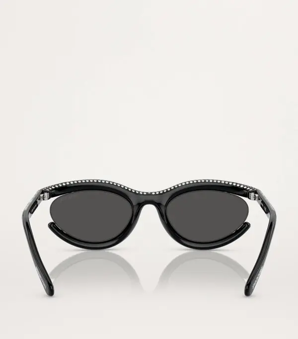 SWAROVSKI Sk6006 Oval Sunglasses - Black