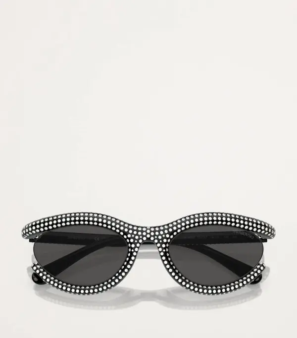 SWAROVSKI Sk6006 Oval Sunglasses - Black