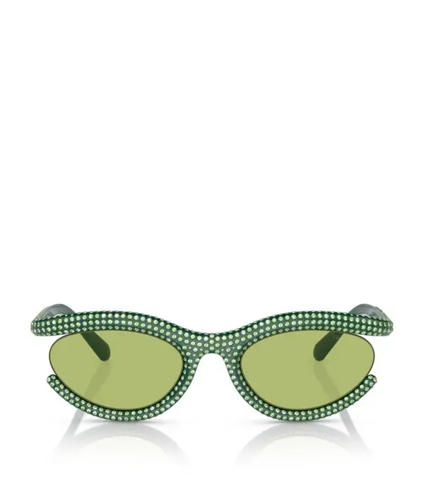 SWAROVSKI Sk6006 Oval Sunglasses - Green