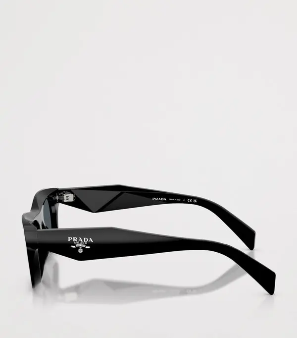 Prada Acetate Rectangular Sunglasses - Black