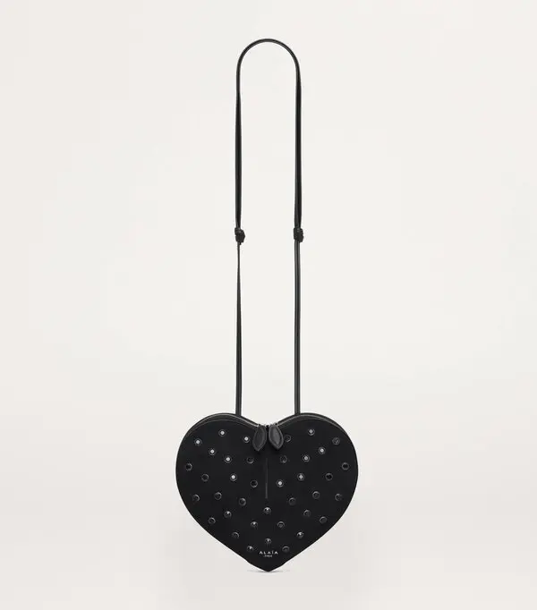 Alaïa Le Coeur Embellished Shoulder Bag - Black