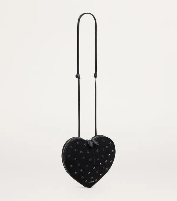Alaïa Le Coeur Embellished Shoulder Bag - Black