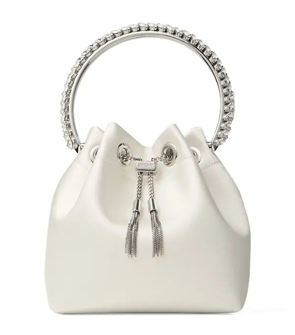 JIMMY CHOO Bon Bon Top-handle Bag - Ivory