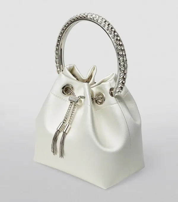 JIMMY CHOO Bon Bon Top-handle Bag - Ivory