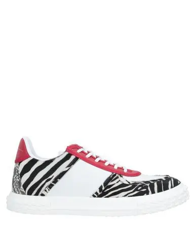 GIUSEPPE ZANOTTI Low-top Zebra Print Sneakers - White