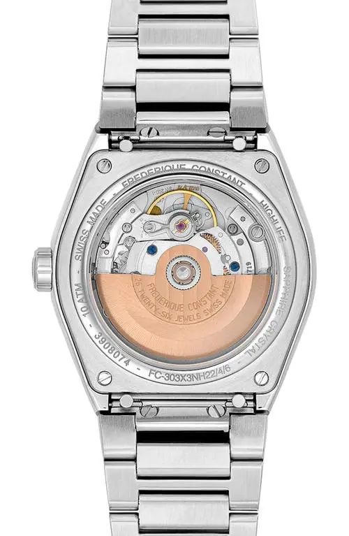 FREDERIQUE CONSTANT Highlife Automatic Cosc Bracelet Watch - Silverone