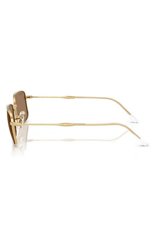 Ray-ban 56mm Rectangular Sunglasses - Arista/brown