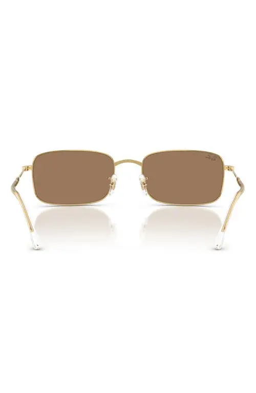 Ray-ban 56mm Rectangular Sunglasses - Arista/brown
