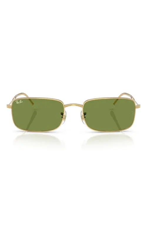Ray-ban 56mm Rectangular Sunglasses - Arista/green