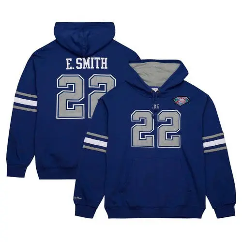 Mitchell & Ness Emmitt Smith Dallas Cowboys Pullover Hoodie - Navy