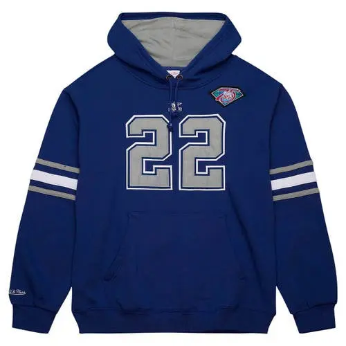 Mitchell & Ness Emmitt Smith Dallas Cowboys Pullover Hoodie - Navy