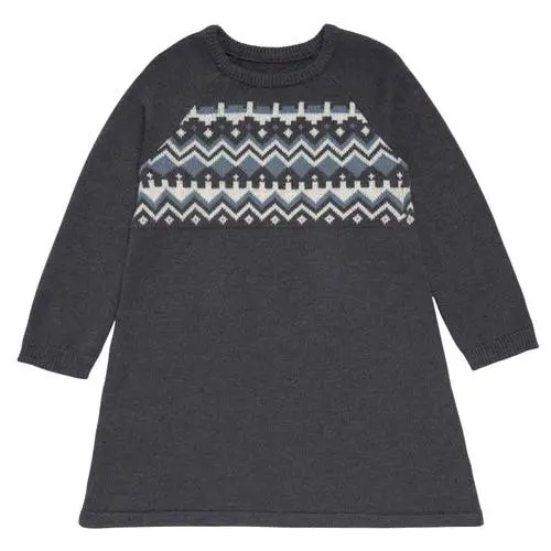 MODERN MOMENTS™ BY GERBER Fair Isle Sweater Dress - Dark Grey