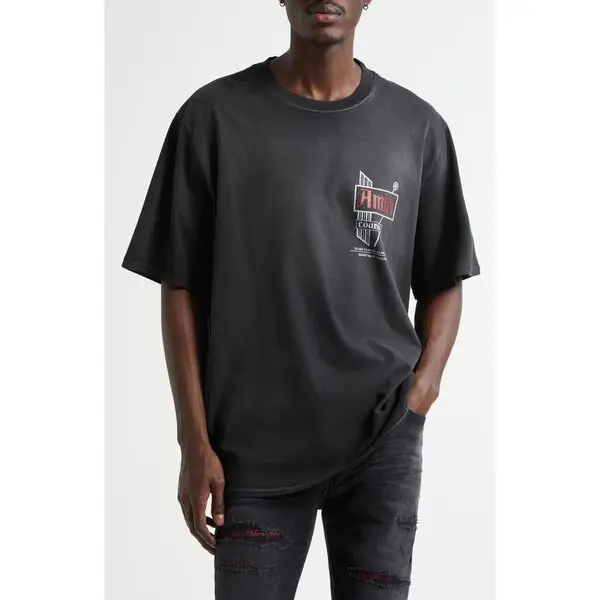 Buy Amiri Lounge Graphic T-shirt - Black At 40% Off | Editorialist