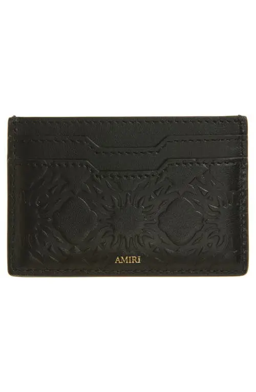 Amiri Ma Quad Leather Card Case - Black