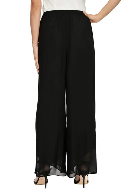 Alex Evenings Wide Leg Chiffon Pants