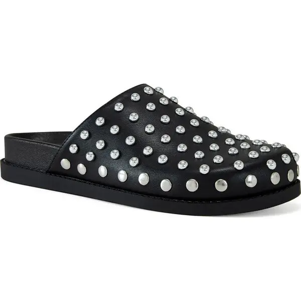 AZALEA WANG Traverse Studded Mule - Black
