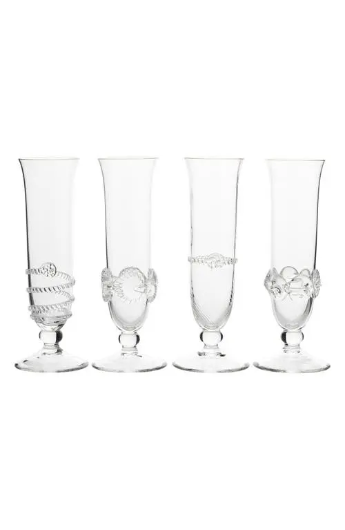 JULISKA Heritage Set Of 4 Assorted Champagne Flutes - Clear