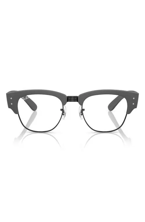 Ray-ban 52mm Square Frame Optical Glasses - Black Grey