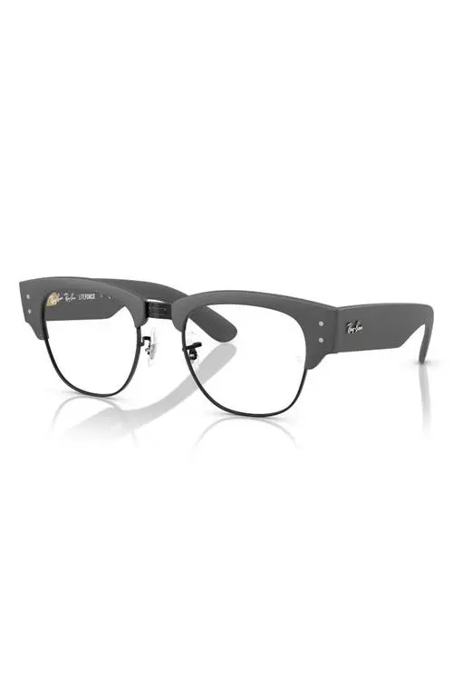 Ray-ban 52mm Square Frame Optical Glasses - Black Grey