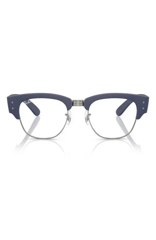 Ray-ban 52mm Square Frame Optical Glasses - Blue