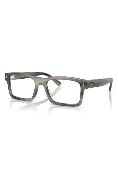 Ray-ban 56mm Rectangle Optical Glasses - Havana Gradient