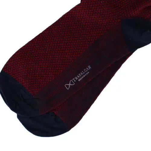 Trafalgar Clayton Birdseye Over-the-calf Mercerized Cotton Socks - Red