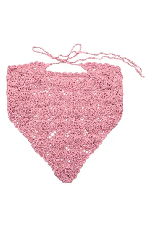 Mango Crochet Stitch Handkerchief - Pink