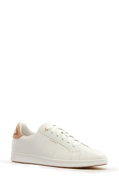 FRANKIE4 Jackie V Leather Sneakers - White/ Tan Mix