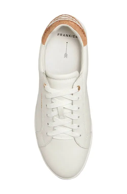 FRANKIE4 Jackie V Leather Sneakers - White/ Tan Mix