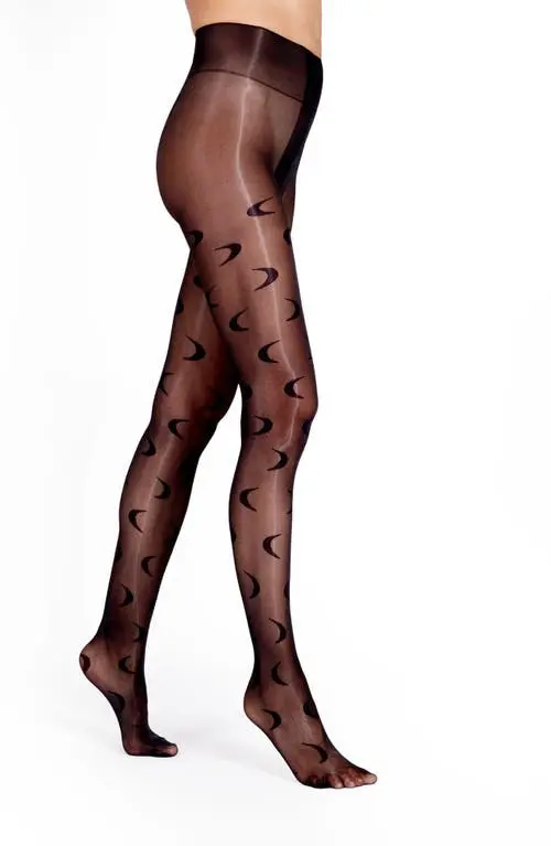 LECHERY® Moon Pattern Tights - Black