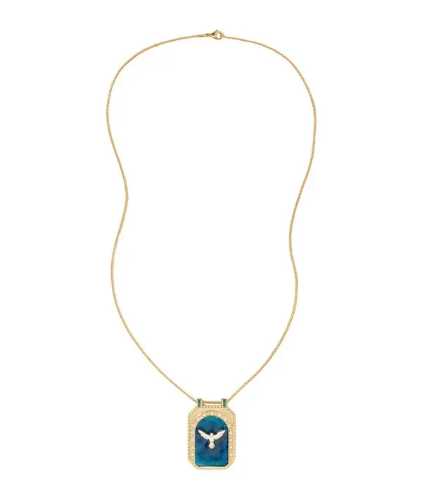 MARIE LICHTENBERG Peace Scapular Necklace - Blue