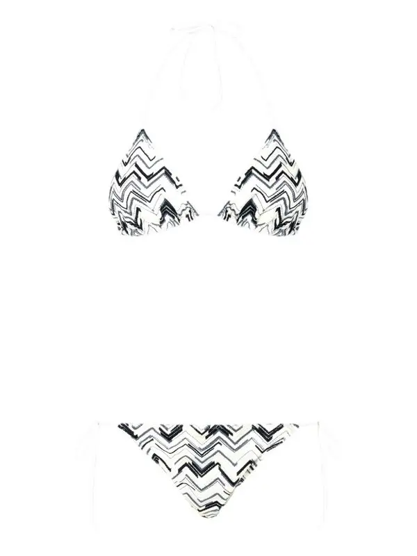 Missoni Zigzag-knit Bikini Set - Black