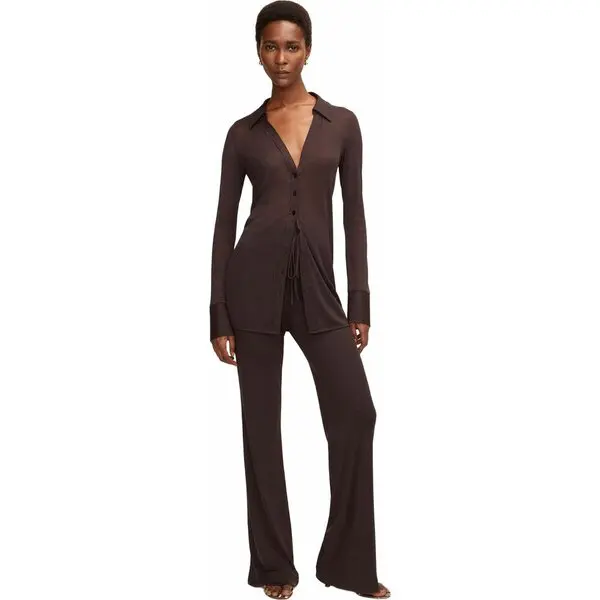 Rebecca Taylor Mesh Pull-on Pant - Walnut