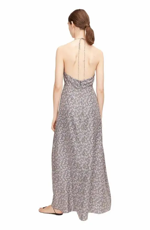 princess polly baby blue dress Rebecca Taylor Violet Fleur Silk Halter Dress - Morning Glory Combo
