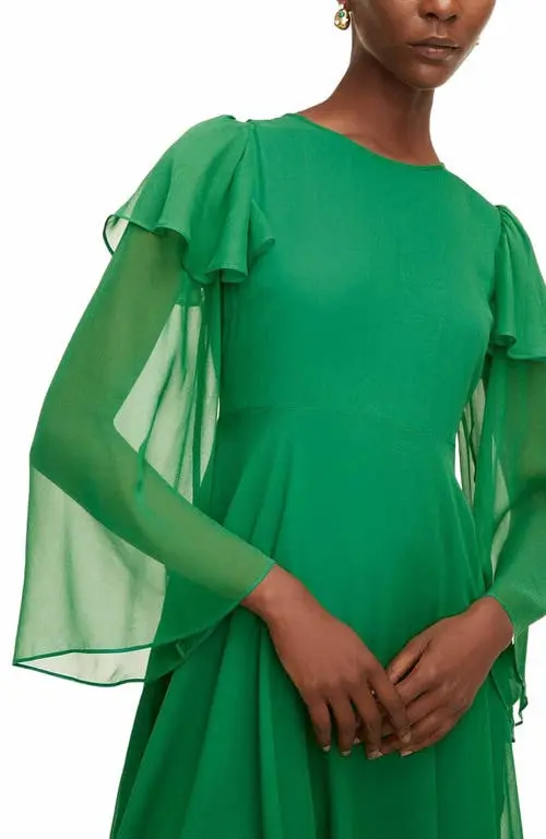 rebecca taylor ruffle silk dress Rebecca Taylor Silk Chiffon Ruffle Dress - Jade