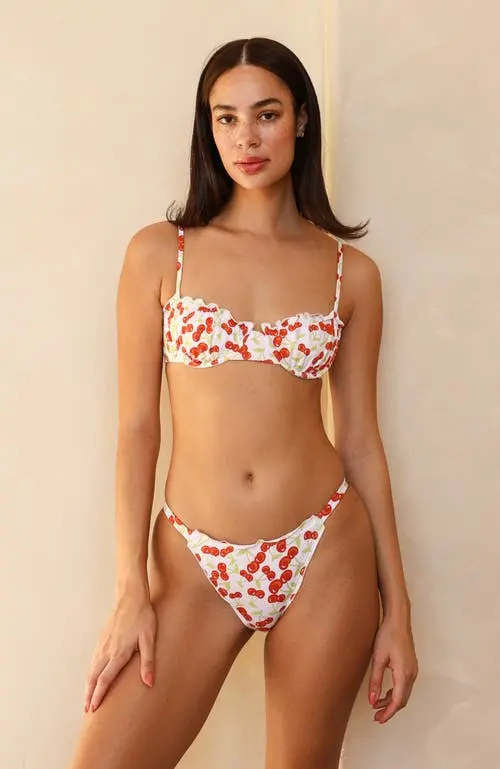 DIPPIN DAISY'S Lucca Cheeky Bikini Bottom - Cherise White
