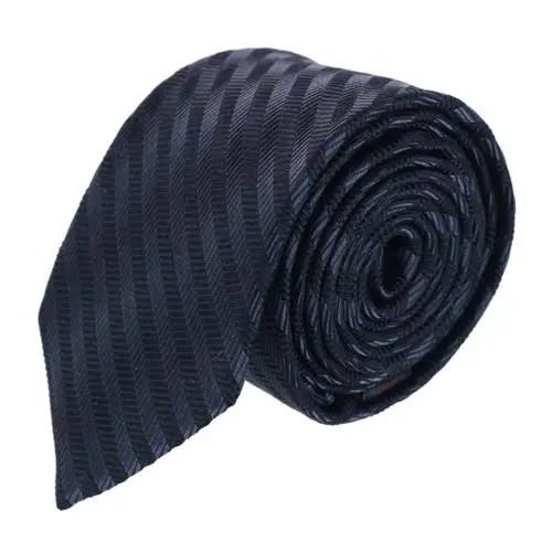 Trafalgar Nathanial Regal Patterned Diagonal Line Necktie - Black