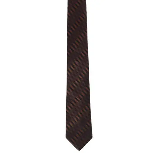 Trafalgar Nathanial Regal Patterned Diagonal Line Necktie - Brown