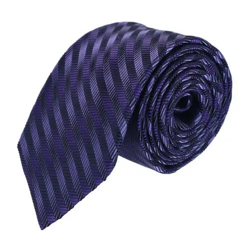 Trafalgar Nathanial Regal Patterned Diagonal Line Necktie - Purple