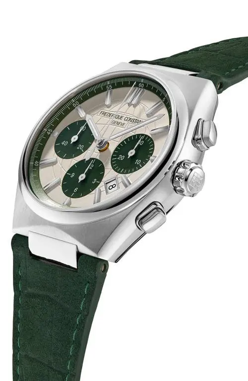 FREDERIQUE CONSTANT Highlife Chronograph Strap Watch - Green