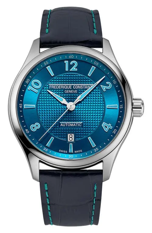 FREDERIQUE CONSTANT Runabout Strap Watch - Blue