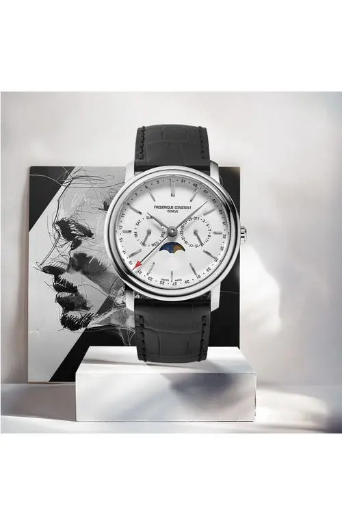 FREDERIQUE CONSTANT Classic Business Timer Strap Watch - Black