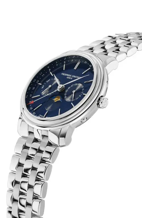 FREDERIQUE CONSTANT Classic Business Timer Strap Watch - Silver-tone