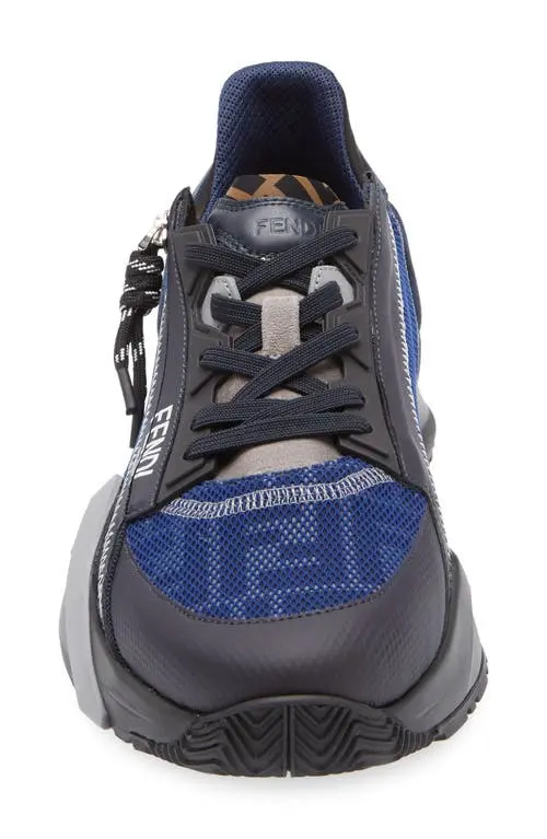 Fendi Flow Low Top Sneakers - Grig Abiss/ Navy