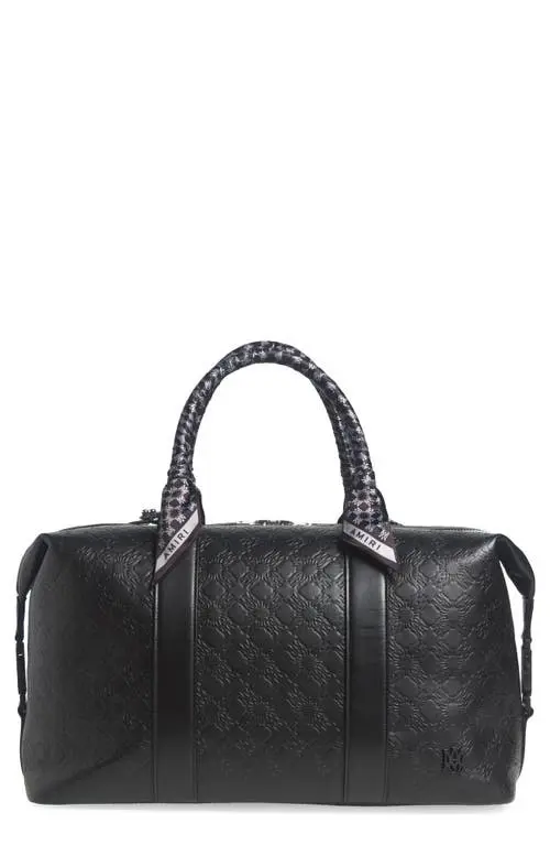 Amiri Ma Quad Debossed Leather Duffle Bag - Black