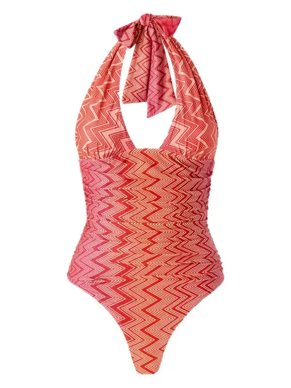 Missoni Zigzag-print Swimsuit - Pink