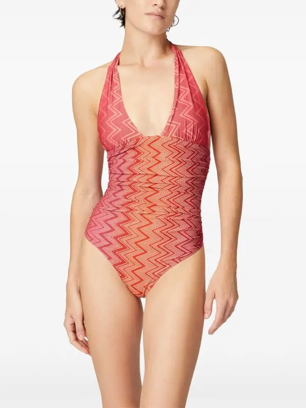 Missoni Zigzag-print Swimsuit - Pink
